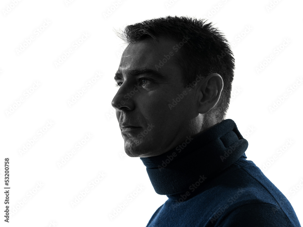 Silhouette Man Neck