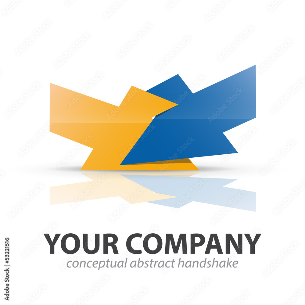 Vector logo teamwork, handshake Stock Vector | Adobe Stock