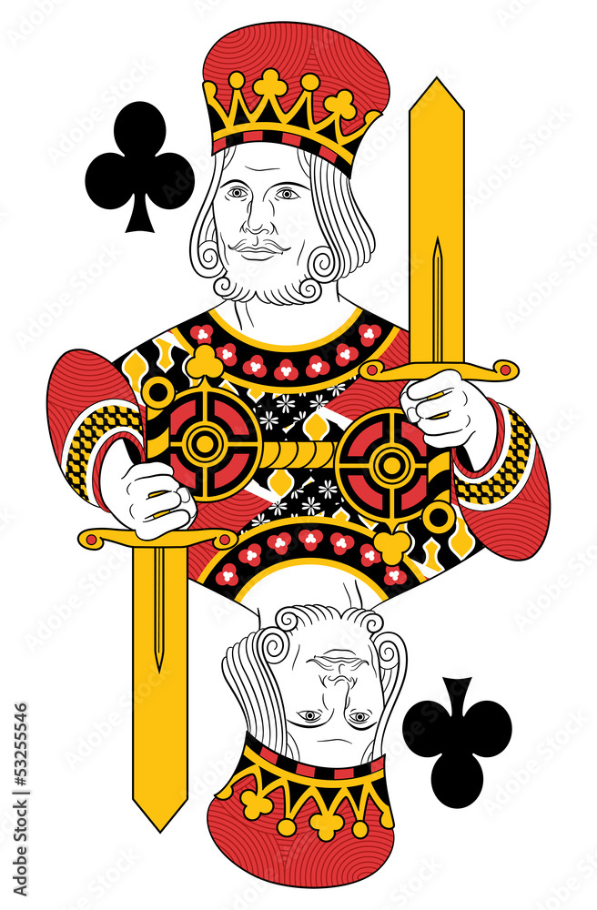 King Of Clubs Vector Art