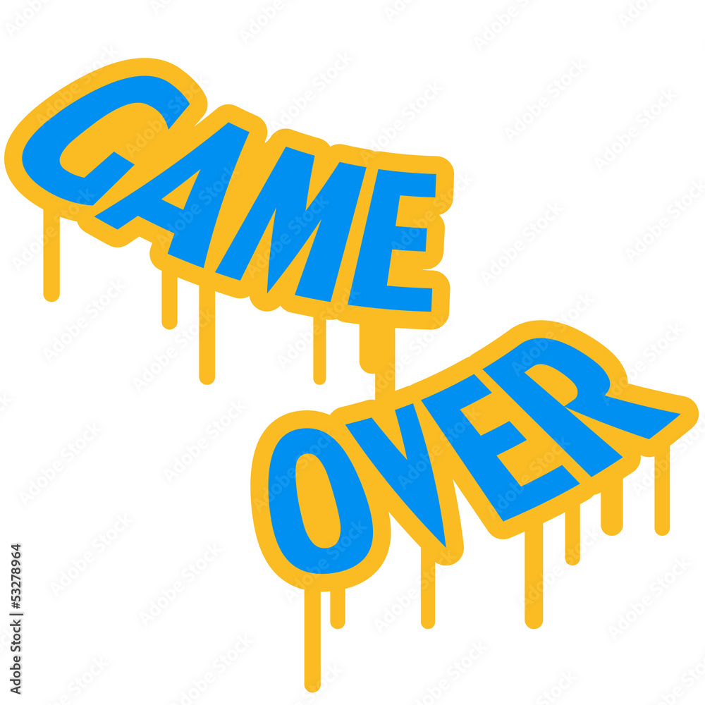 Game Over Graffiti Design Stock Illustration | Adobe Stock