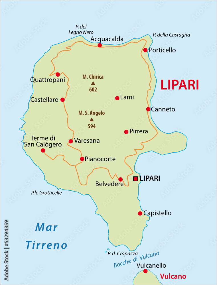 Lipari Stock-Vektorgrafik | Adobe Stock