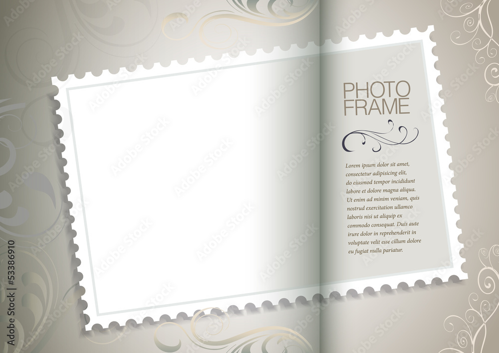 Frame with old paper and postage stamp old retro ruin 01 Stock Vector ...