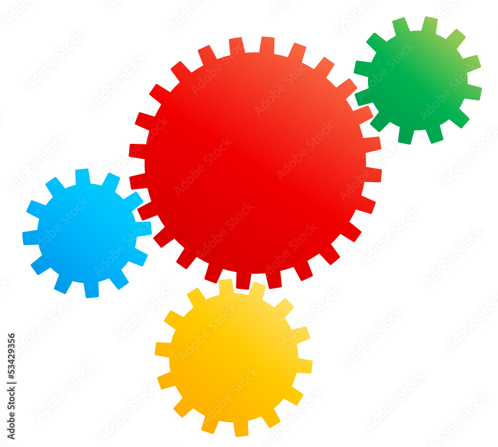 Zahnräder Stock-Vektorgrafik | Adobe Stock
