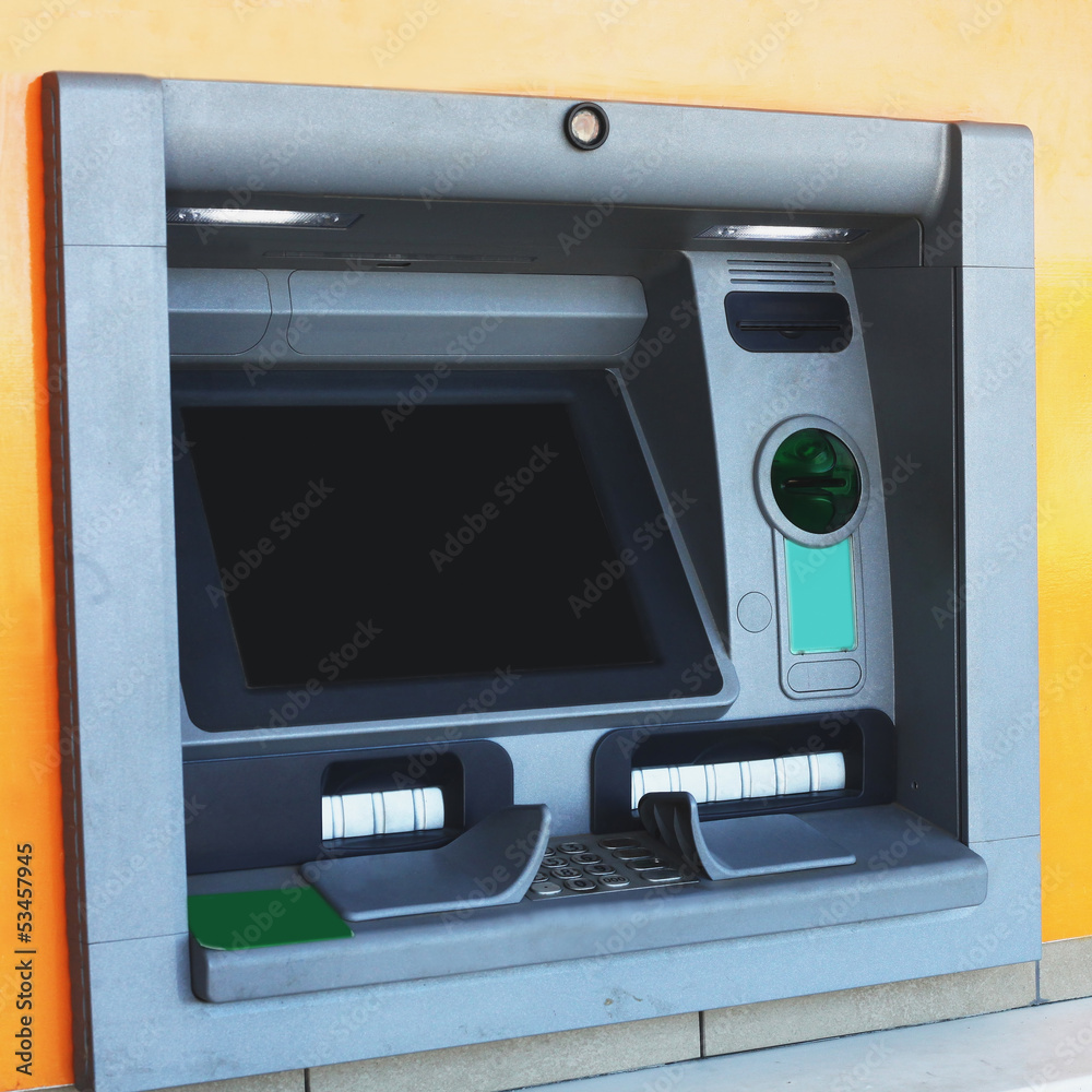 atm machine bank cash banking finance money business card credit Stock ...