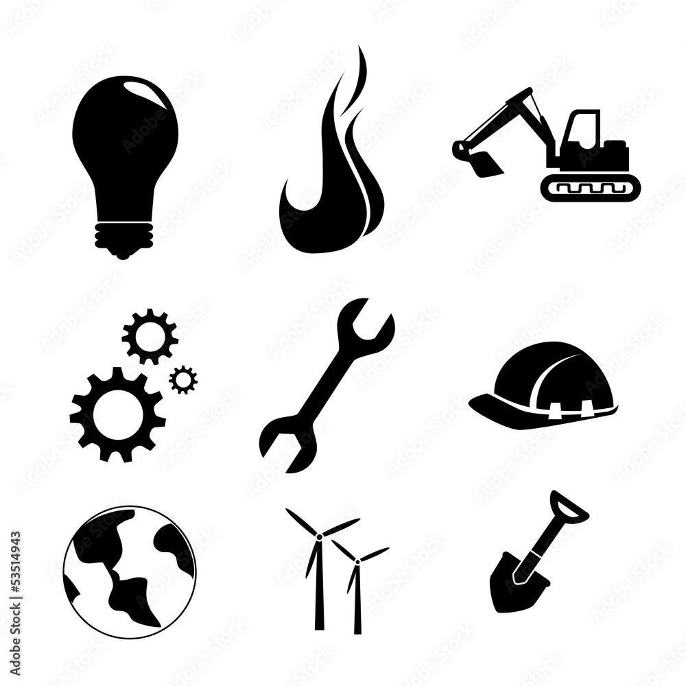work icons Stock Vector | Adobe Stock