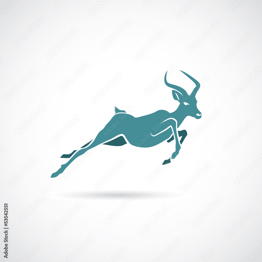 Impala running Stock Vector | Adobe Stock