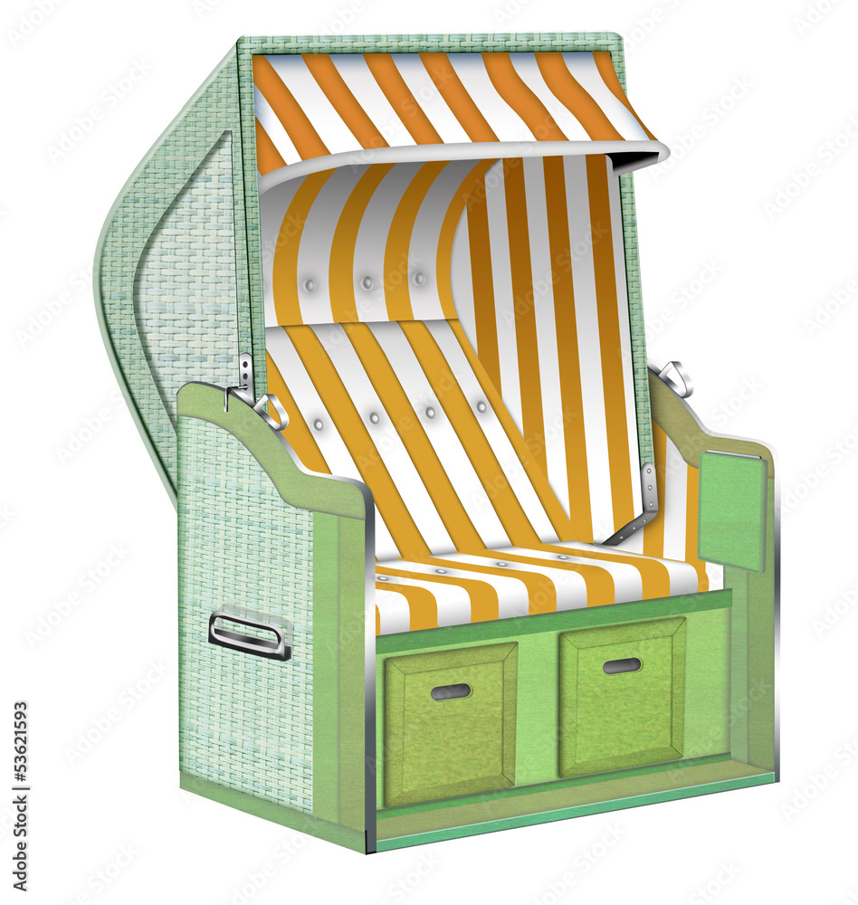 Strandkorb Stock-Vektorgrafik | Adobe Stock