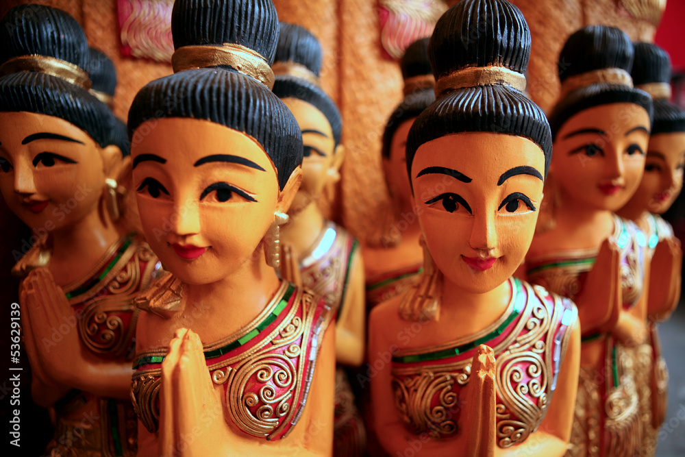 Thai traditional wai greeting Stock Photo | Adobe Stock