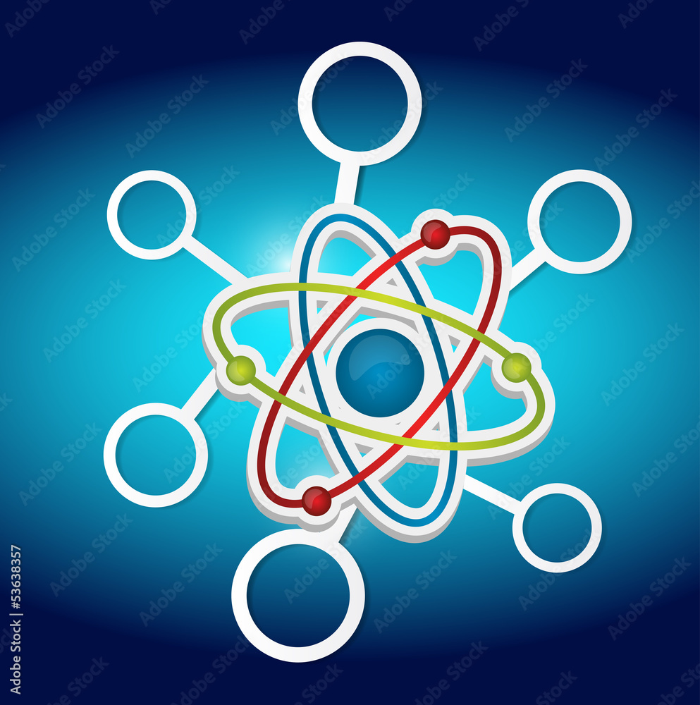 science atom symbol diagram illustration Stock Illustration | Adobe Stock