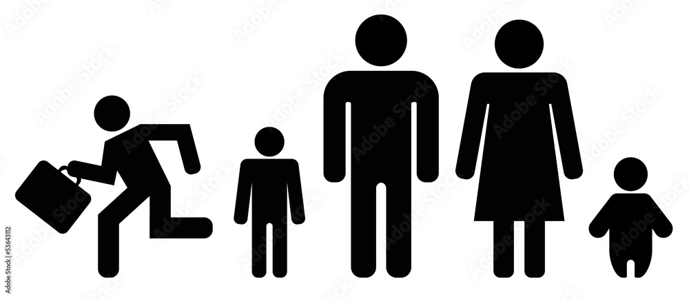 person icon - people family set Stock Vector | Adobe Stock