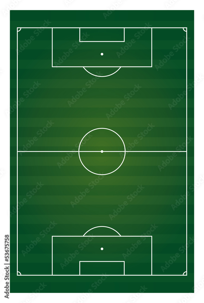 vector football field vertical isolated Stock Vector | Adobe Stock