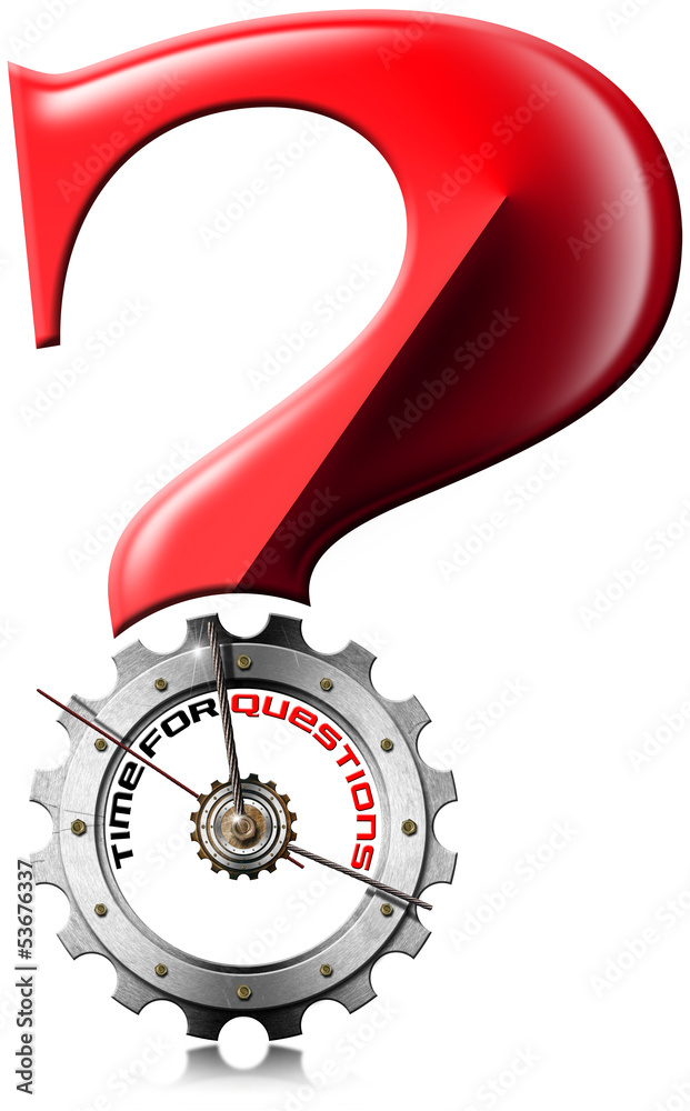 Time for Questions - Question Mark Metallic Gear Stock Illustration ...