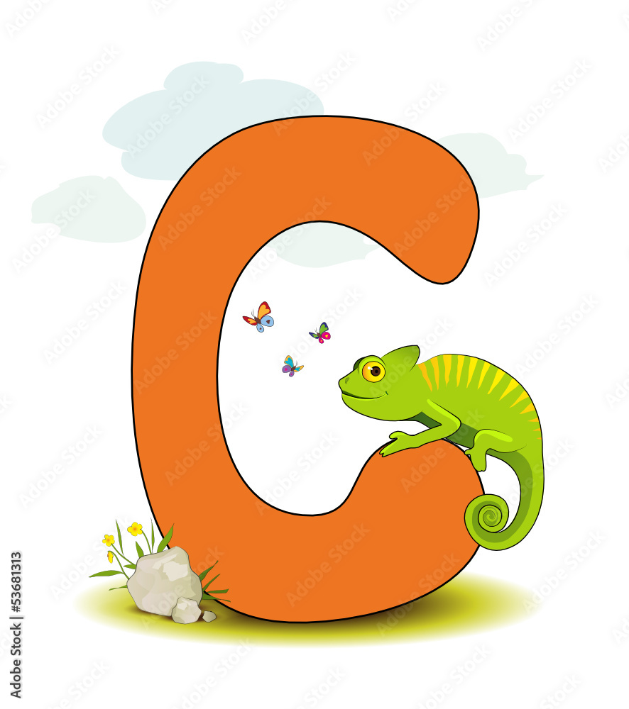 Alphabet, C Chamäleon Stock Vector | Adobe Stock