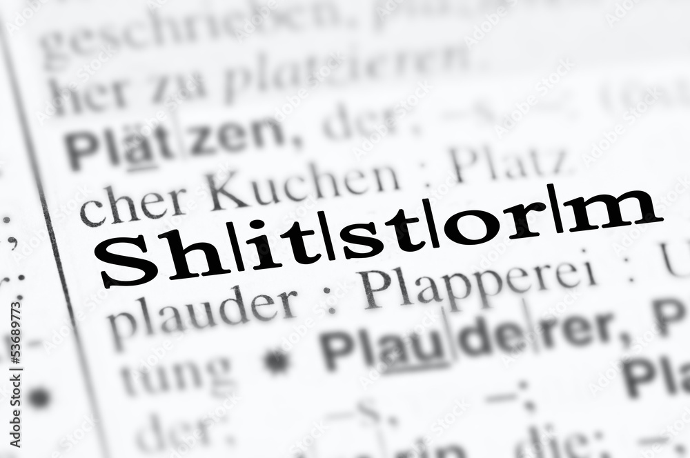 Shitstorm Stock-Foto | Adobe Stock