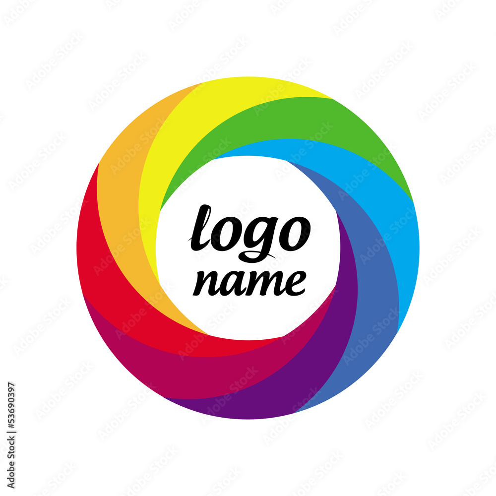 vector logo multicolored circle in motion Stock Vector | Adobe Stock