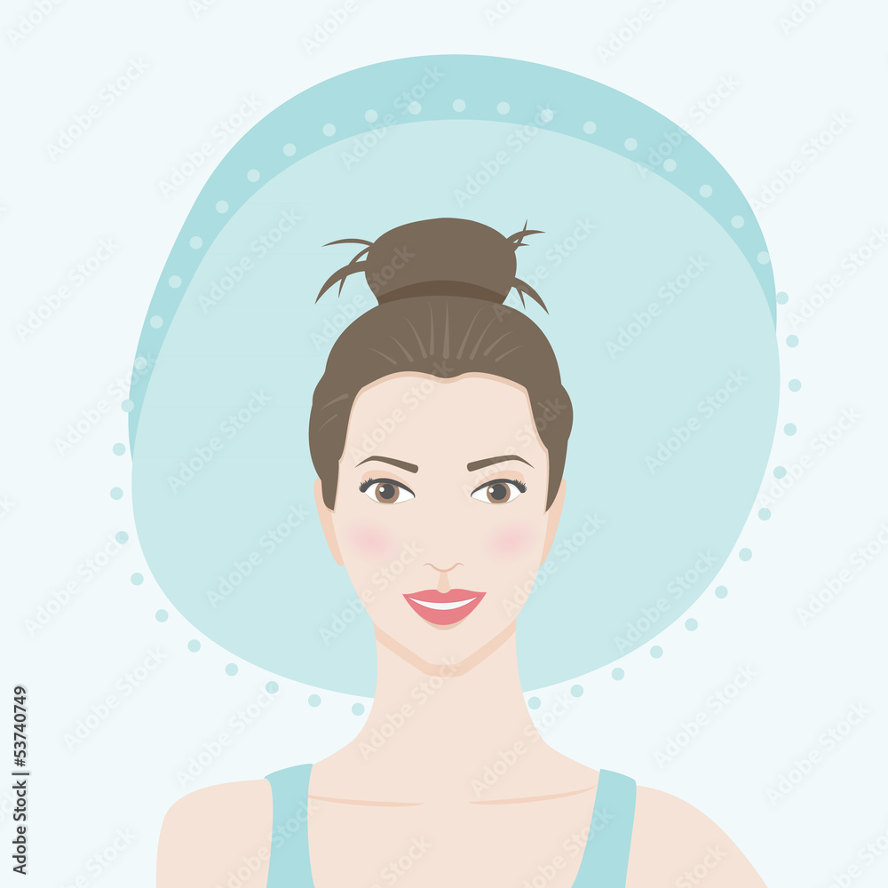 Woman smiling Stock Vector | Adobe Stock