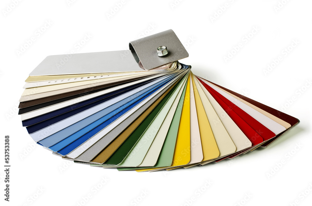 Color palette of plastic isolated over white Stock Photo | Adobe Stock
