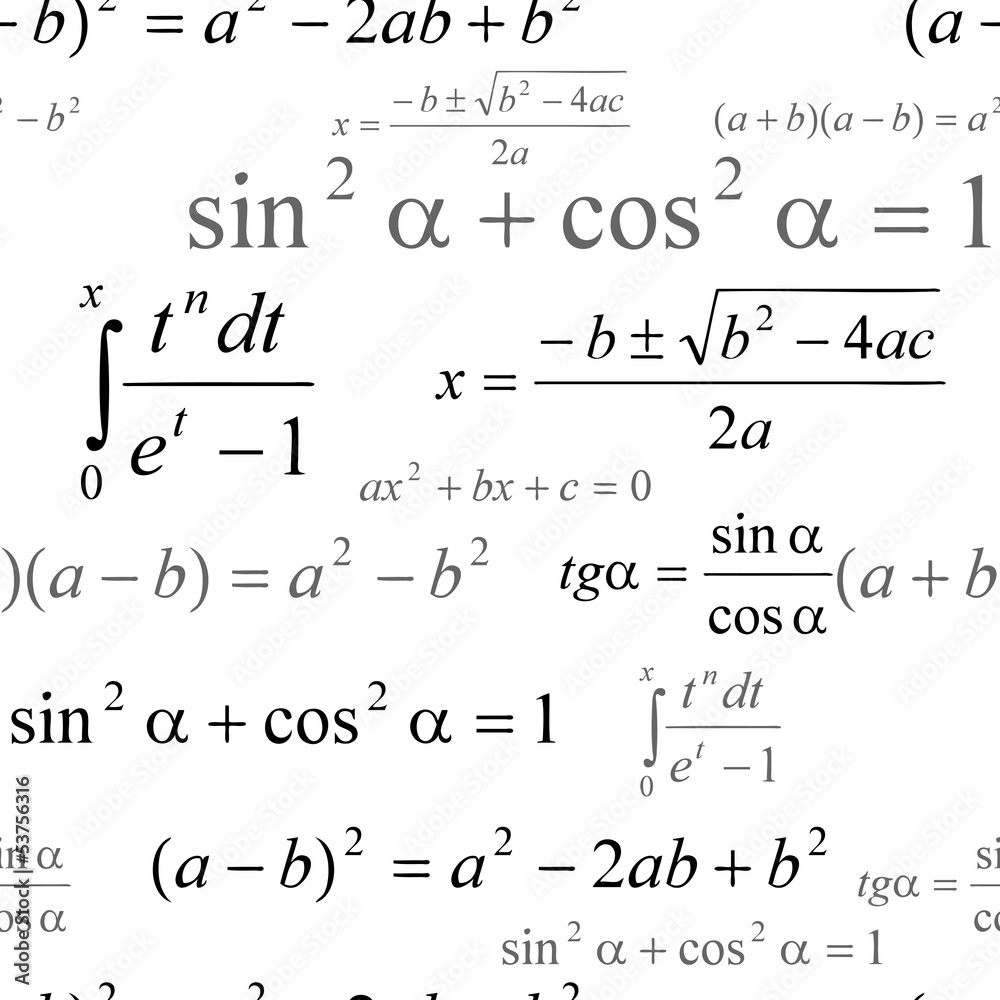 Seamless mathematical pattern Stock Vector | Adobe Stock