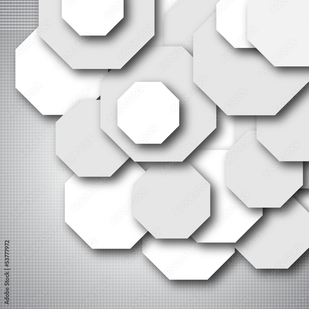 Octagon empty background - blank quadrat vector design Stock Vector ...