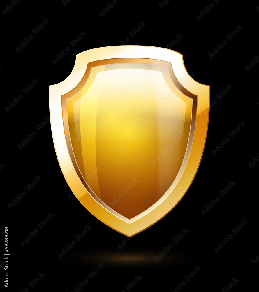 Gold Shield Stock Vector | Adobe Stock