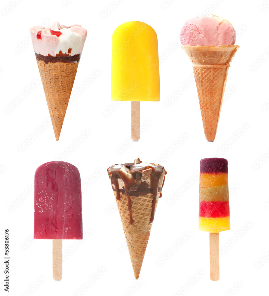 Foto Stock Icecream and popsicle set | Adobe Stock