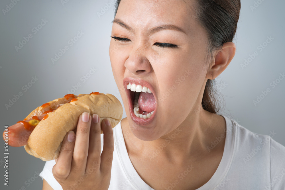 Crazy for hot-dog Stock Photo | Adobe Stock