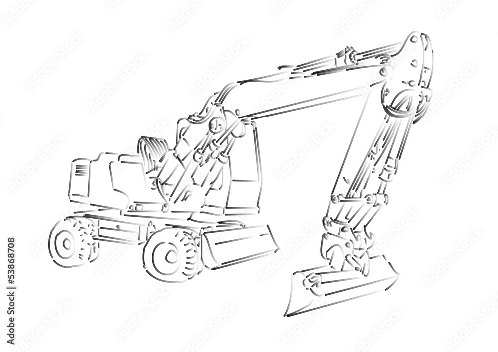 Bagger Vektorgrafik Stock-Vektorgrafik | Adobe Stock