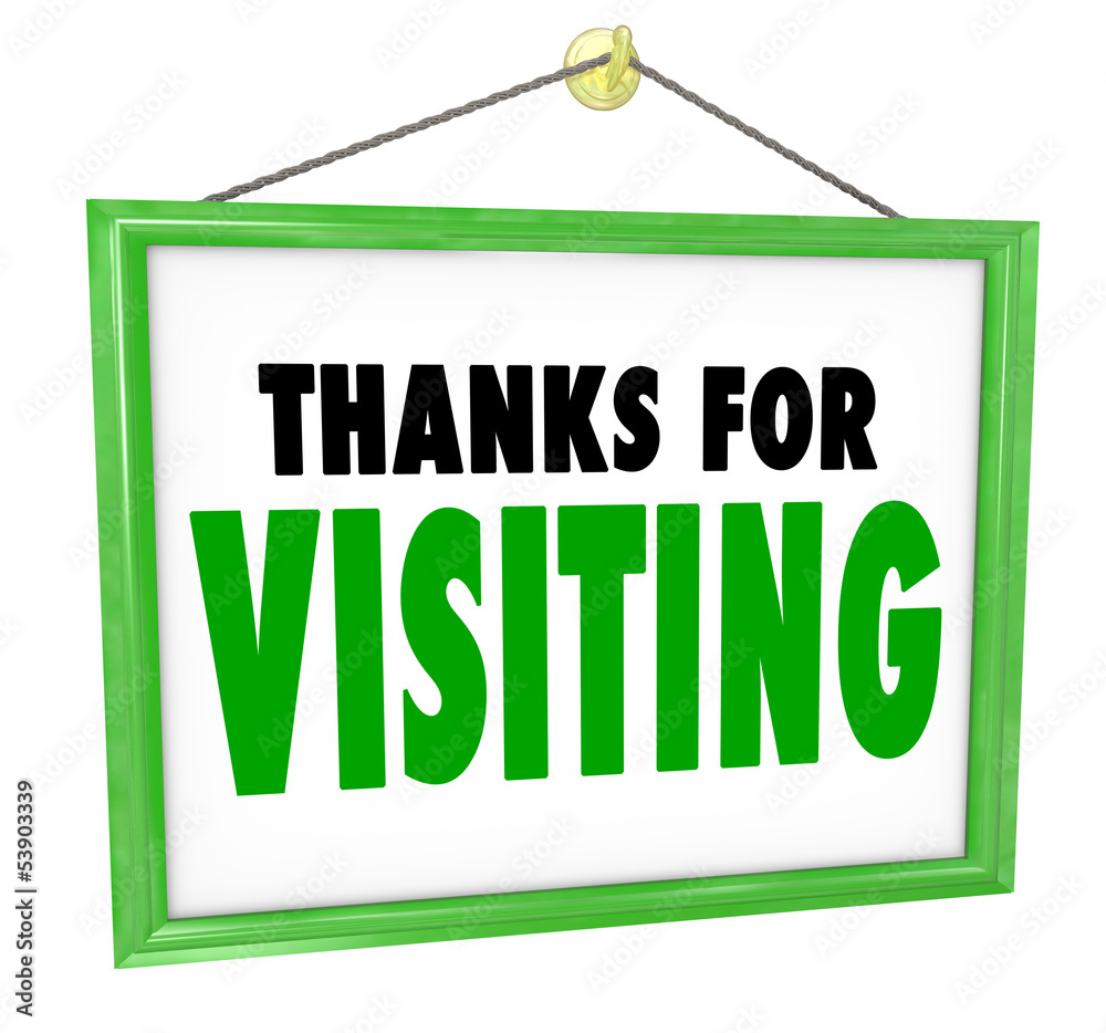 ภาพประกอบสต็อก Thanks for Visiting Hanging Store Sign Customer ...