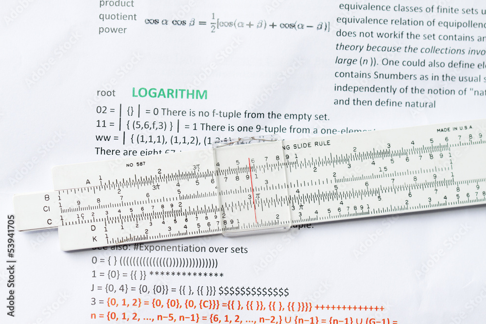logarithm ruler Stock Photo | Adobe Stock