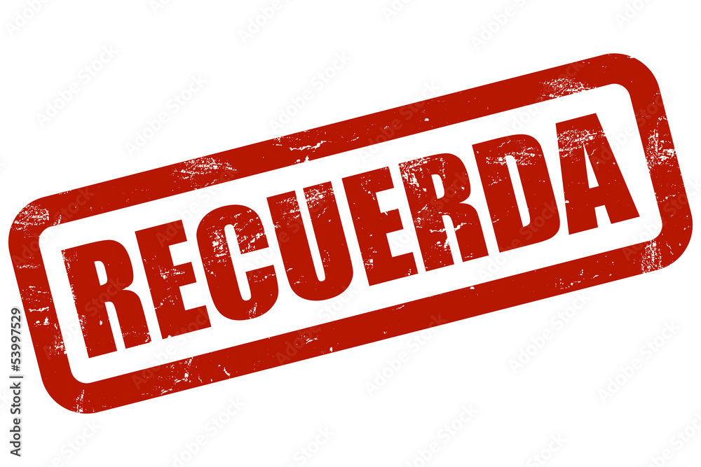 Grunge Stempel rot RECUERDA Stock Illustration | Adobe Stock