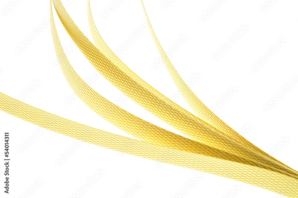 Yellow tape lines isolated om white background Stock Photo | Adobe Stock