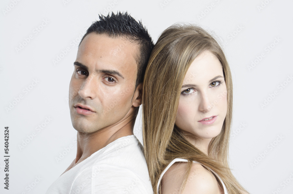 boyfriend and girlfriend posing together and showing love Stock Photo ...