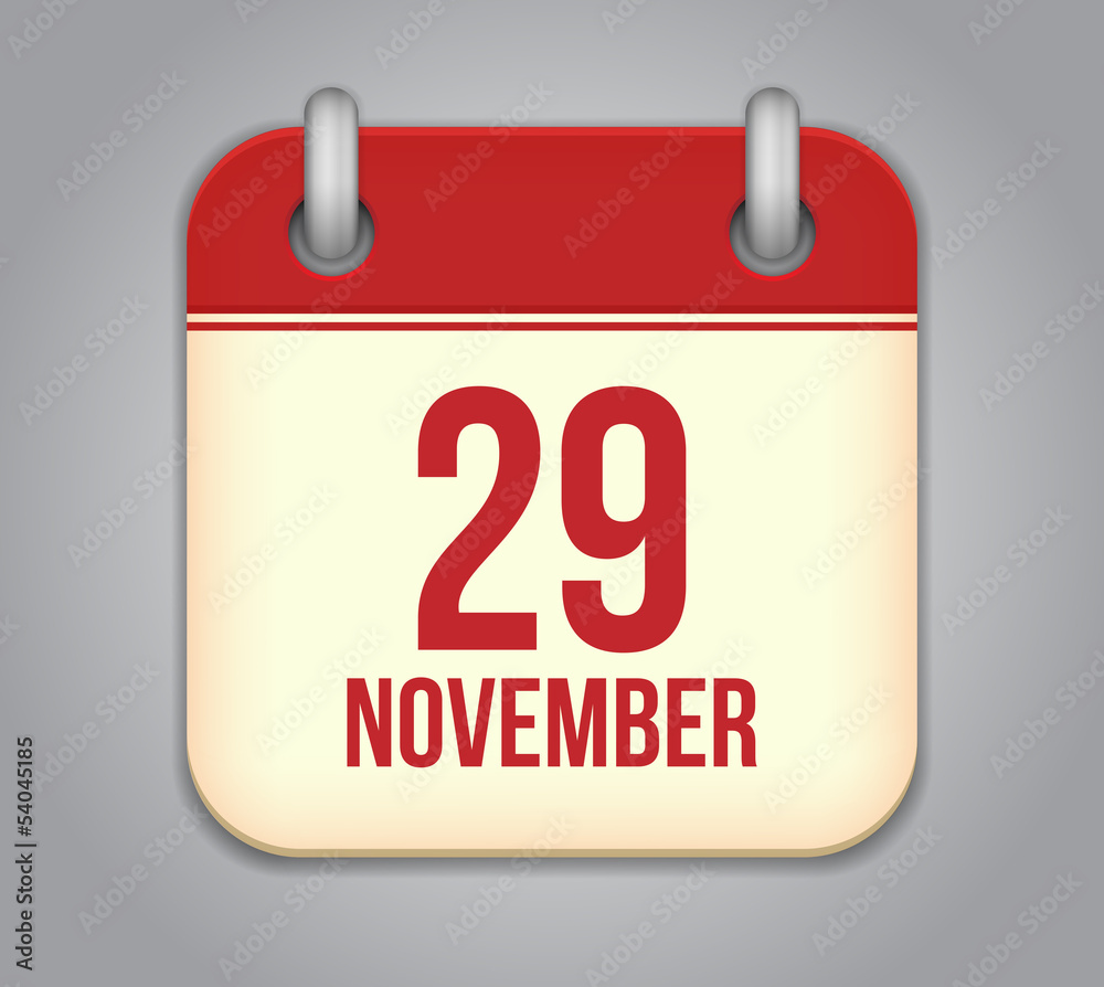 Vector November calendar app icon Stock Vector | Adobe Stock
