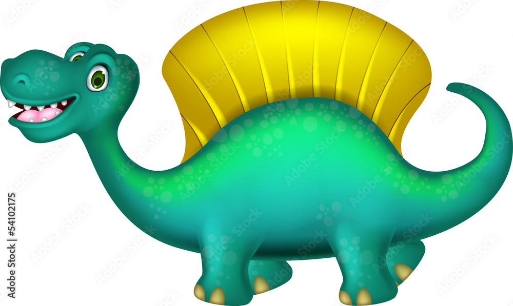 dinosaur dimetrodon cartoon Stock Vector | Adobe Stock