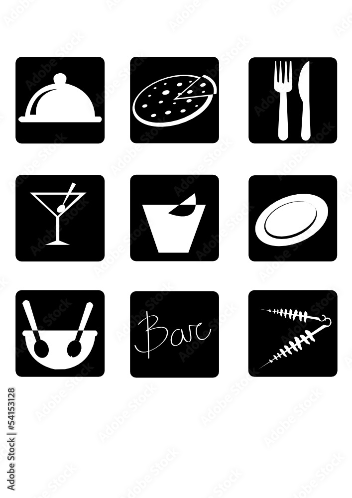 icone cibo Stock Vector | Adobe Stock