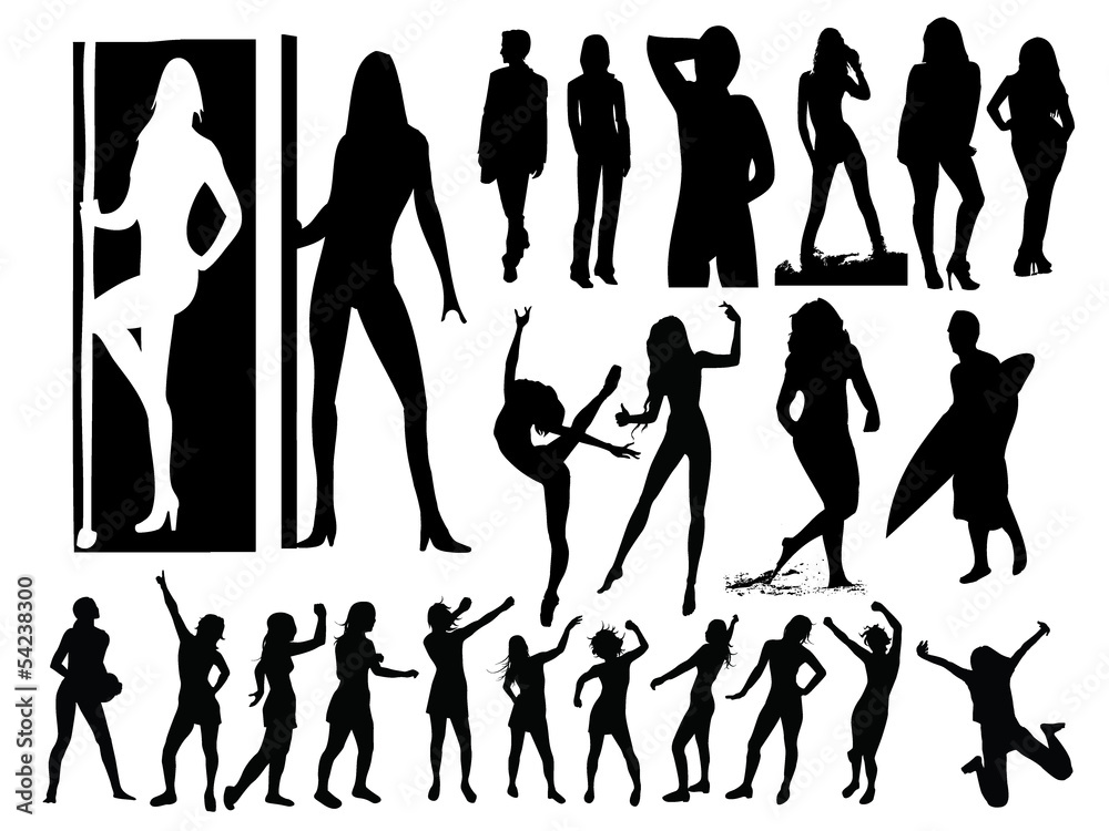 Human siluets Stock Vector | Adobe Stock