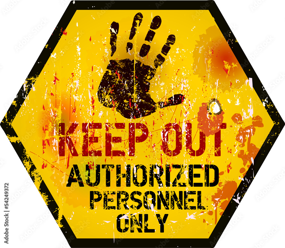 Keep out sign, warning / prohibition sign, vector Stock Vector | Adobe ...