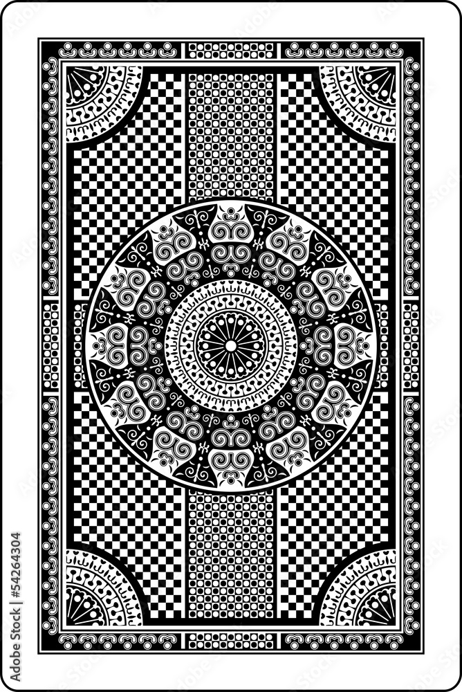 playing card back side Stock Vector | Adobe Stock