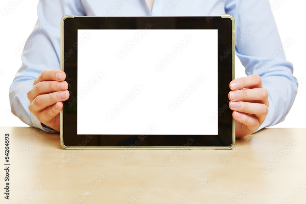 Hände halten Tablet Computer Stock Photo | Adobe Stock