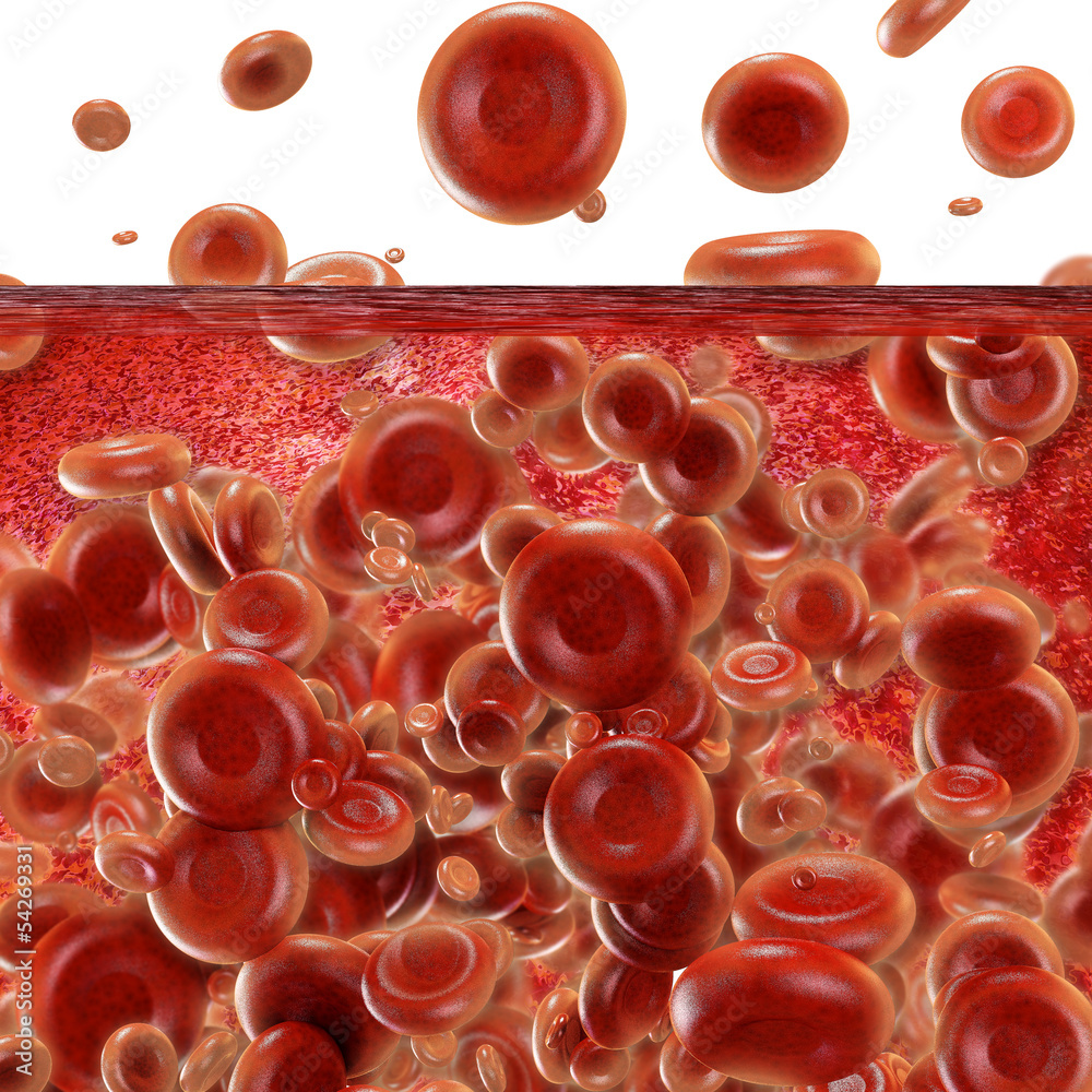 Blood cells - 3D Rendering Stock Illustration | Adobe Stock
