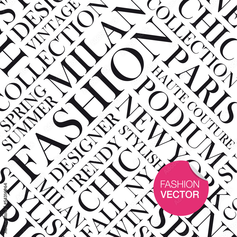 Fashion vector background, words cloud. Stock Vector | Adobe Stock