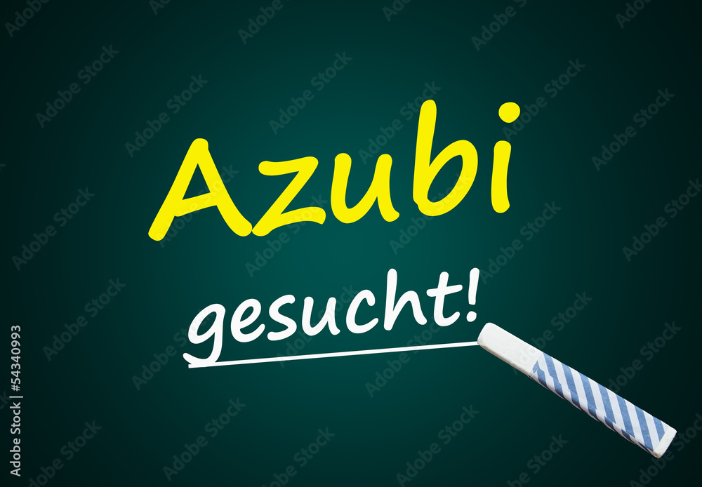 Azubi gesucht! (Tafel mit Text) Stock-Illustration | Adobe Stock