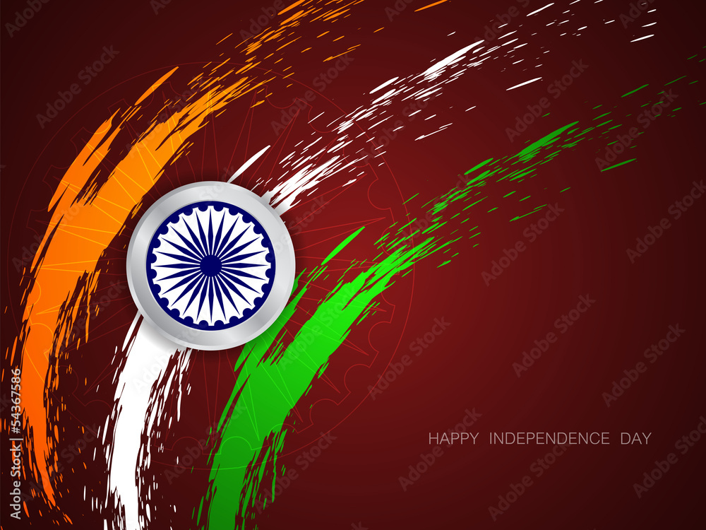 Beautiful Indian flag theme background design. Stock Vector | Adobe Stock