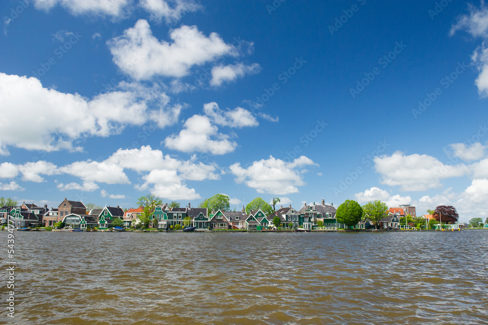 Row houses in typical Dutch village Stock Photo | Adobe Stock