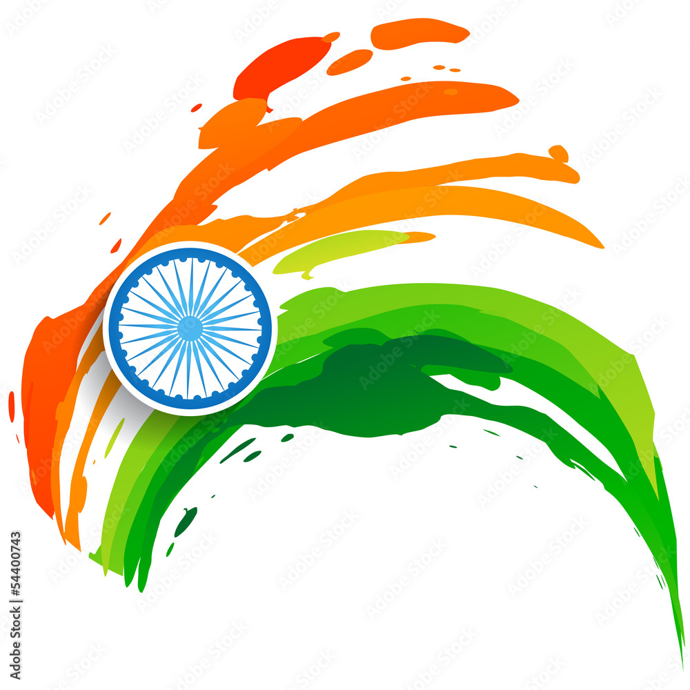 vector indian flag Stock Vector | Adobe Stock