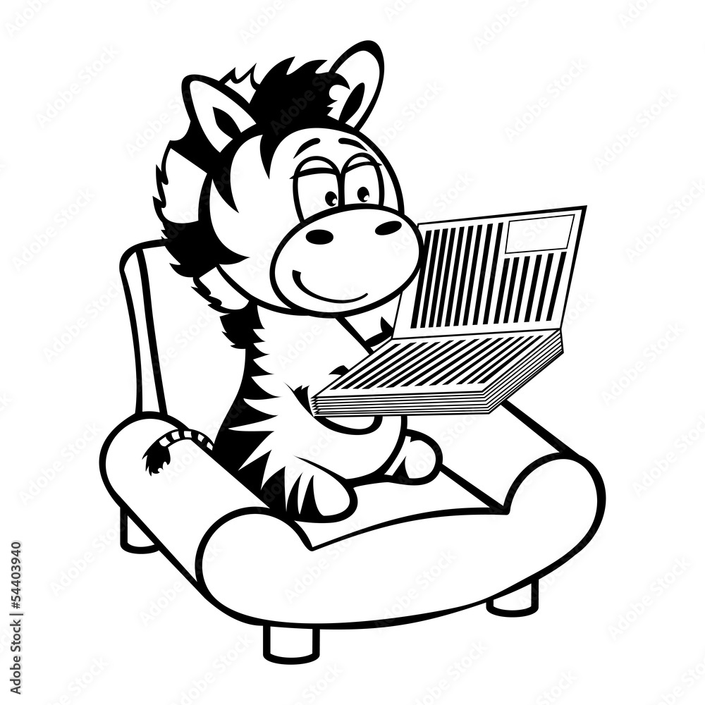 Zebra Reading A Book