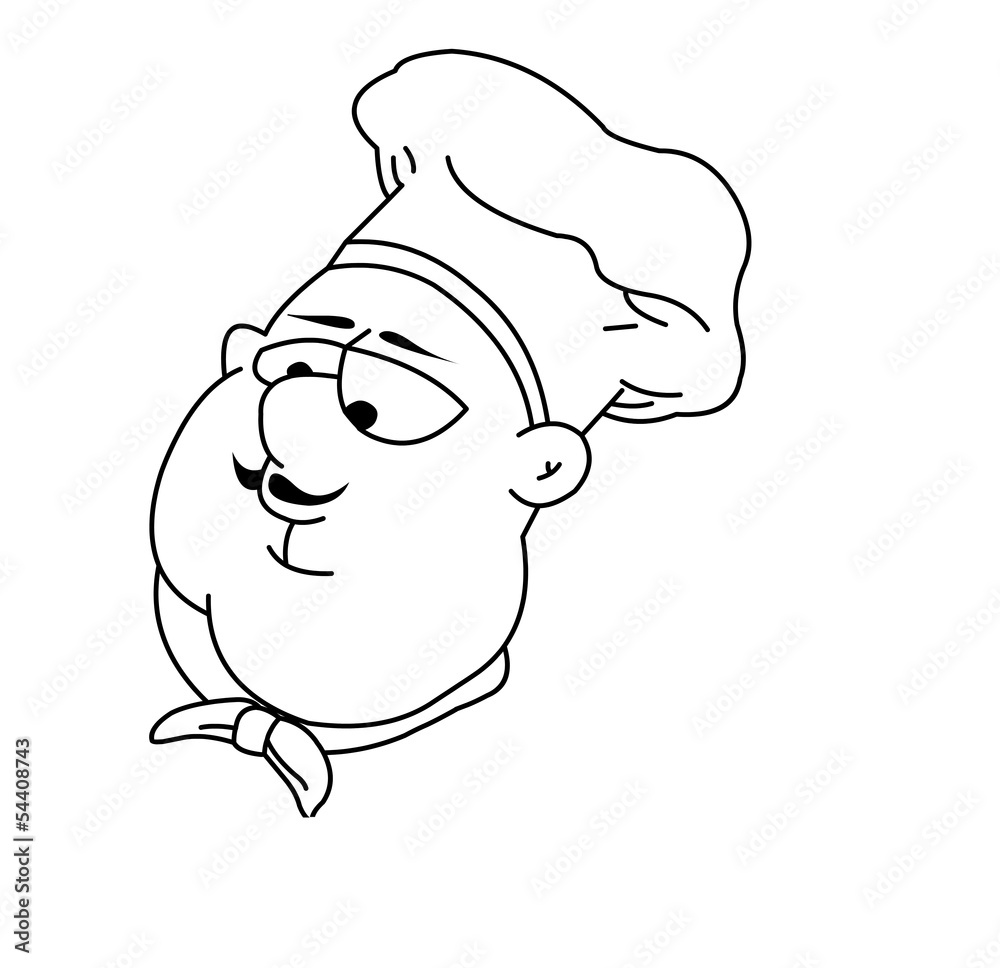 Fat Chef Drawing