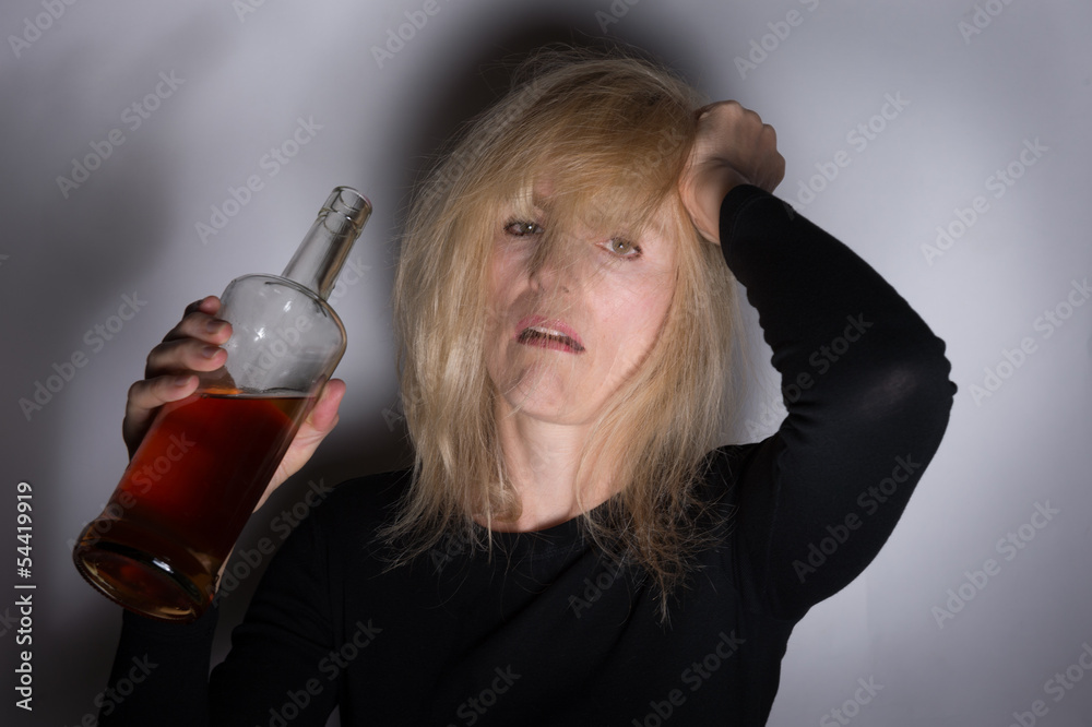 Alcoholic Woman Stock-Foto | Adobe Stock
