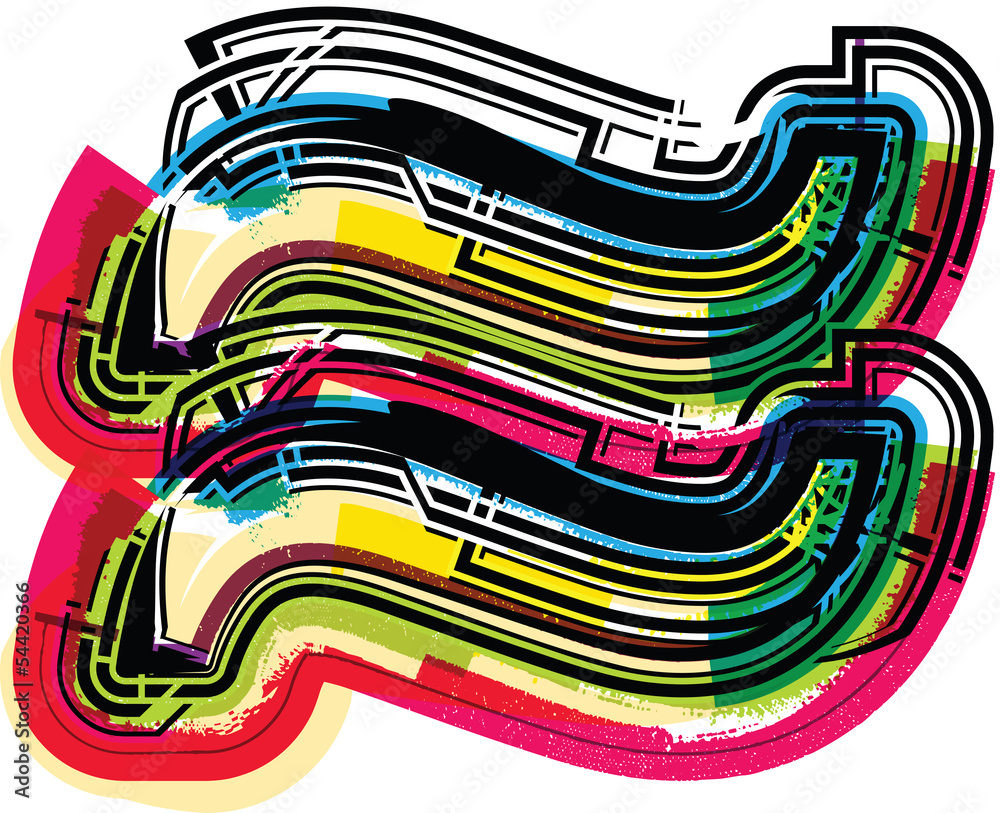 Colorful Grunge symbol Stock Vector | Adobe Stock