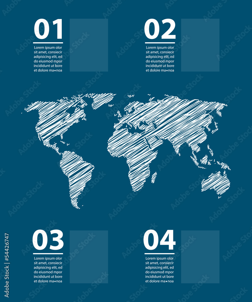 vector map with special sketch design Stock Vector | Adobe Stock